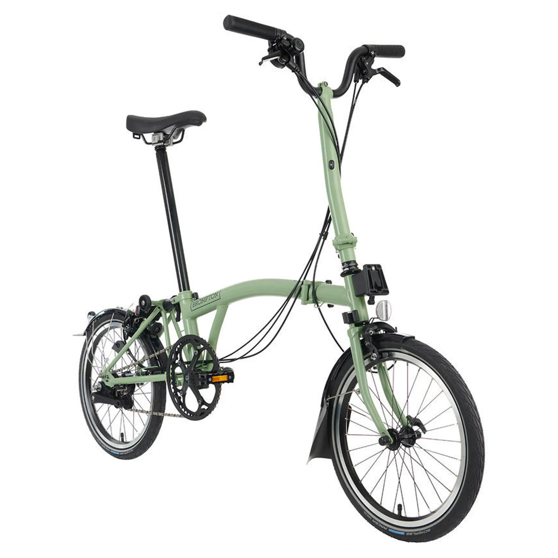 Brompton C-Line Explore 6 Speed H6L with High Bar in Matcha Green