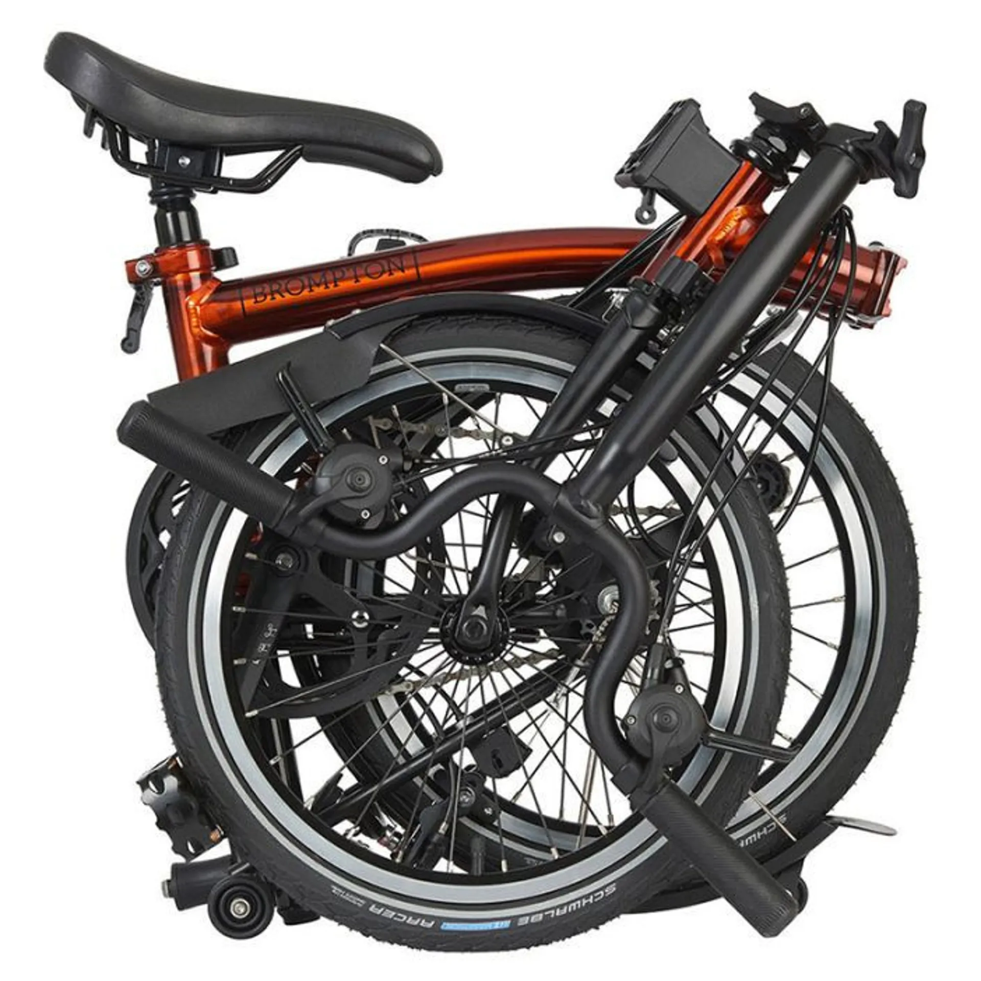 Brompton C-Line Explore 6 Speed M6L with Mid Bar in Flame Lacquer