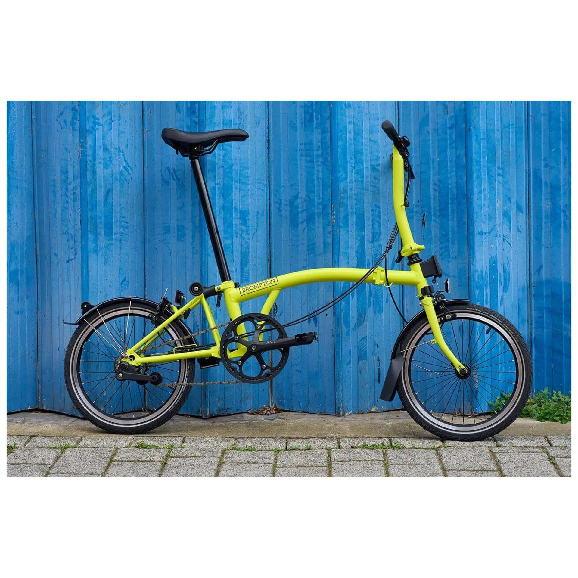Brompton C-Line Explore 6 Speed M6L with Mid Bar in Yuzu Lime