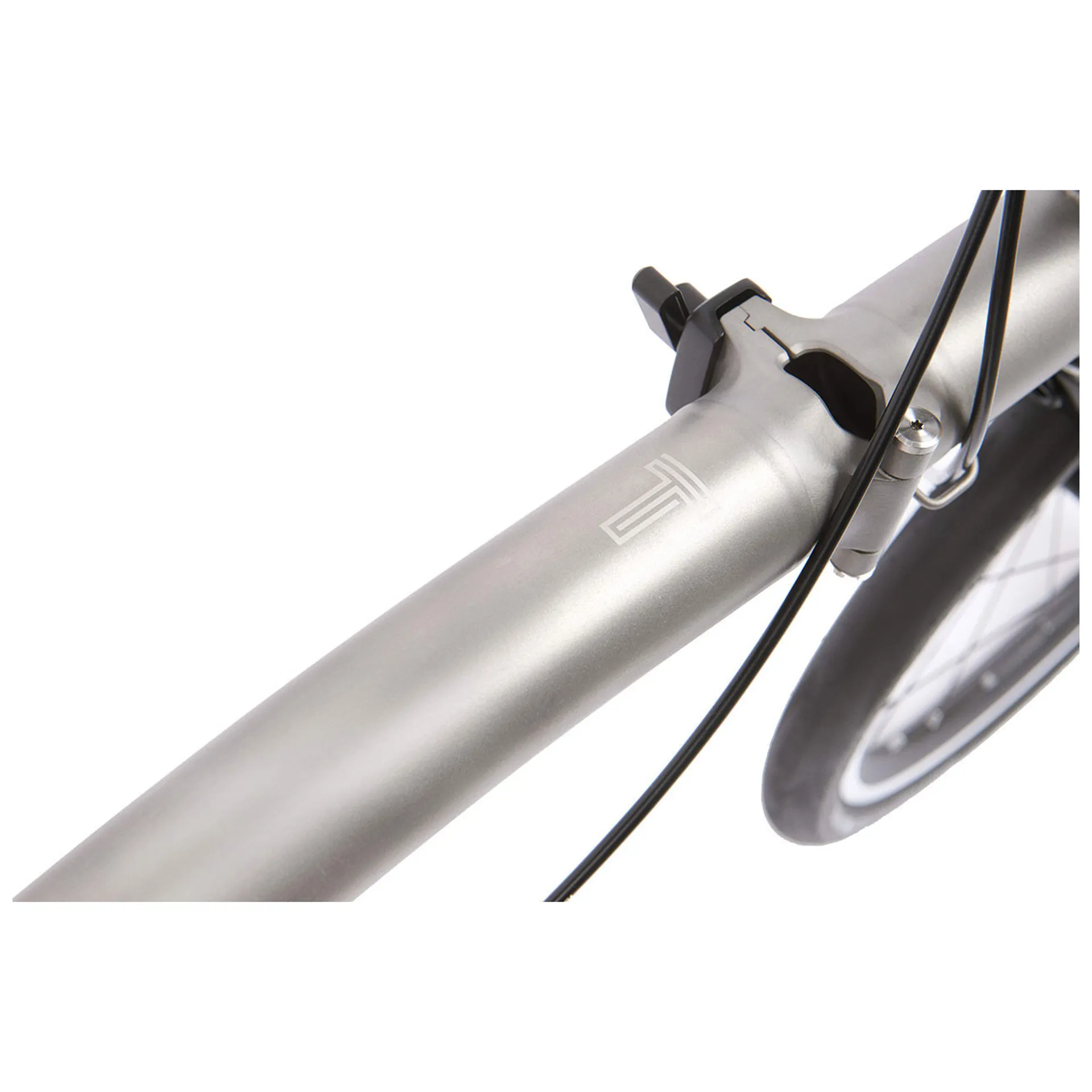 Brompton T-Line Mid Bar Urban 4 Speed M4L Titanium Folding Bike