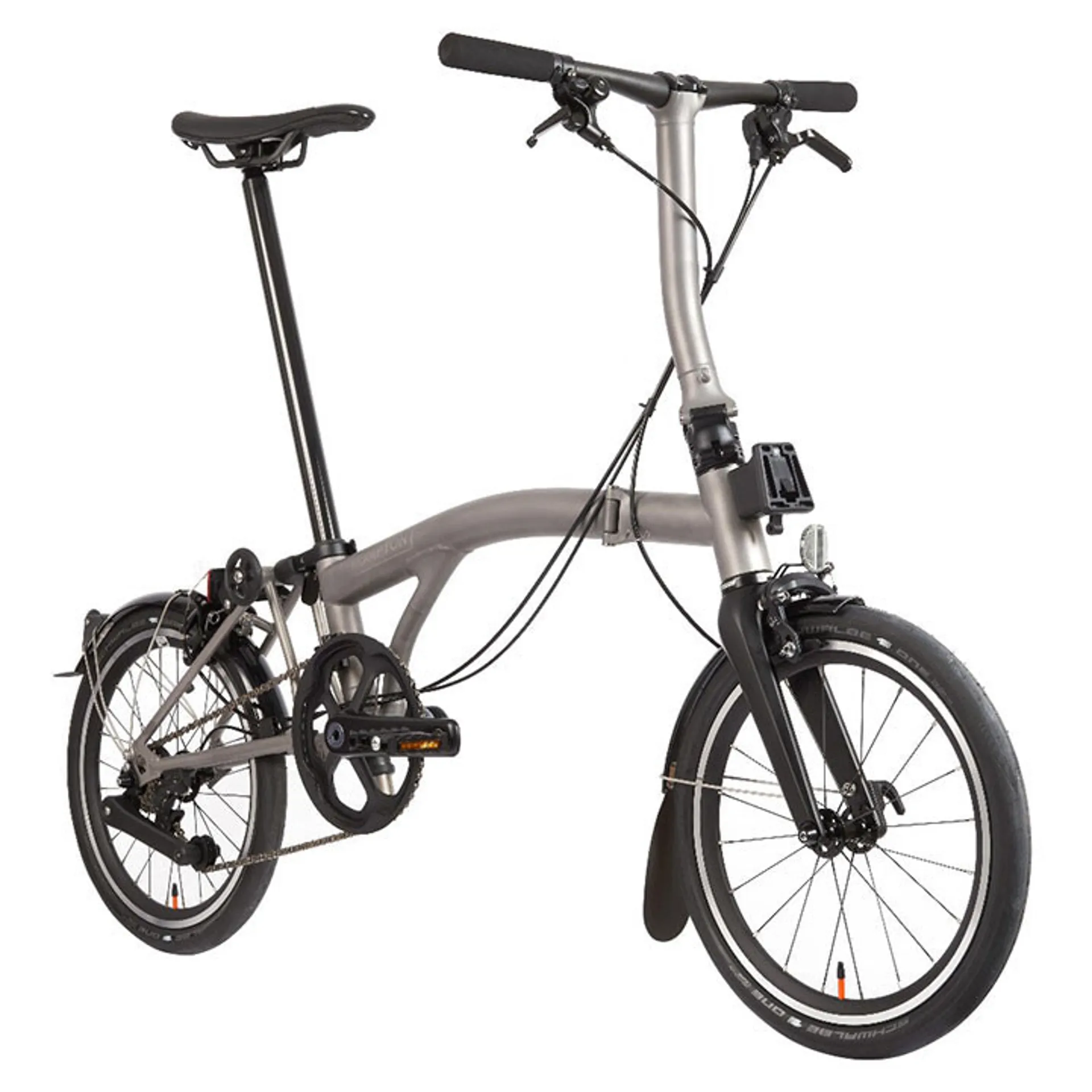 Brompton T-Line Low Bar Urban 4 Speed S4L Titanium Folding Bike
