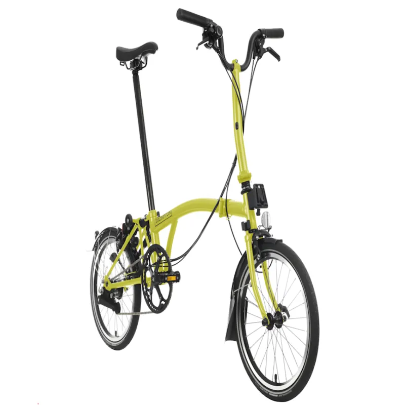 Brompton C-Line Explore 6 Speed M6L with Mid Bar in Yuzu Lime